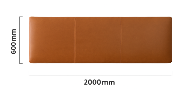 Kimberley King Leather Headboard - Ginger | Incanda