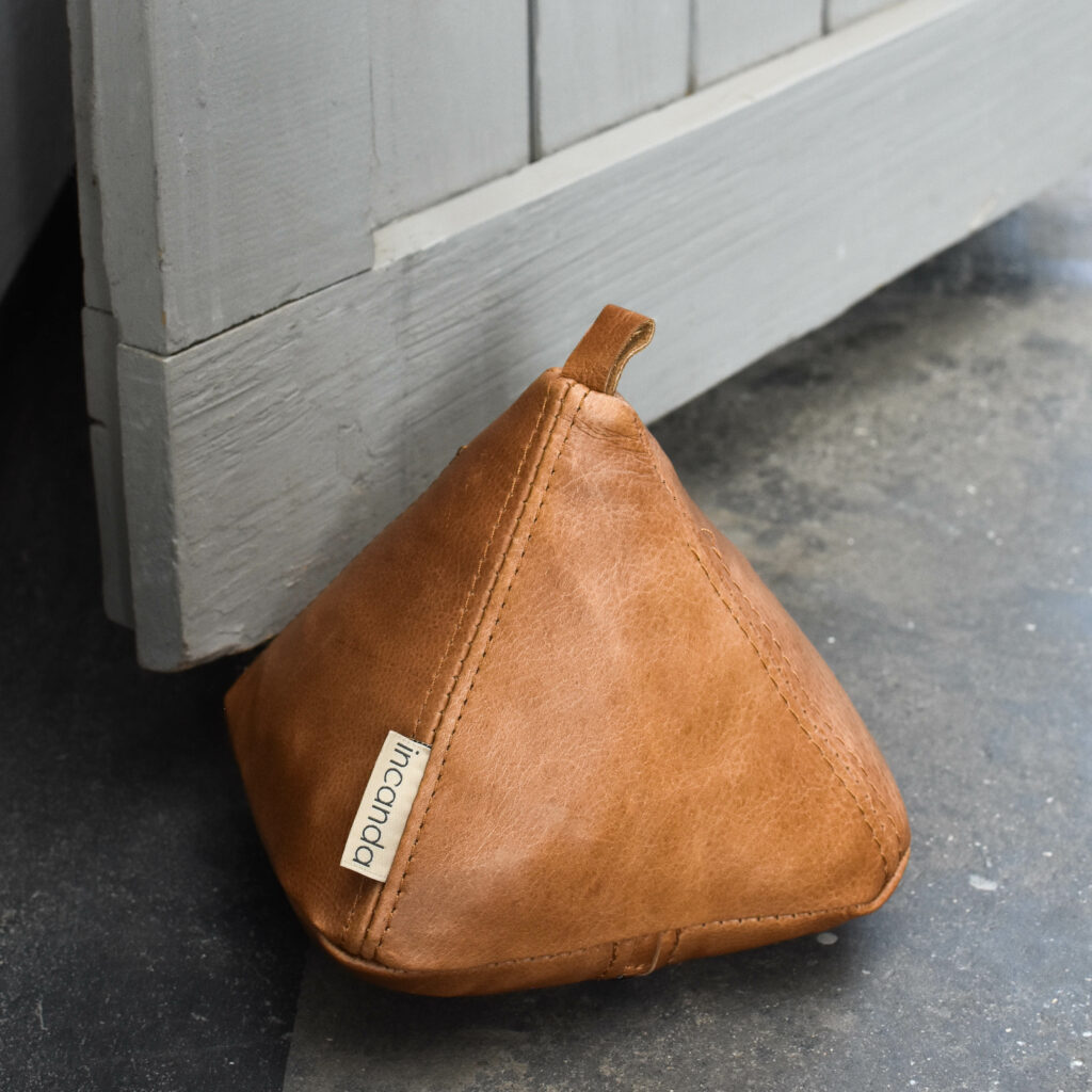 Leather Triangular Door Stopper | Incanda Furniture