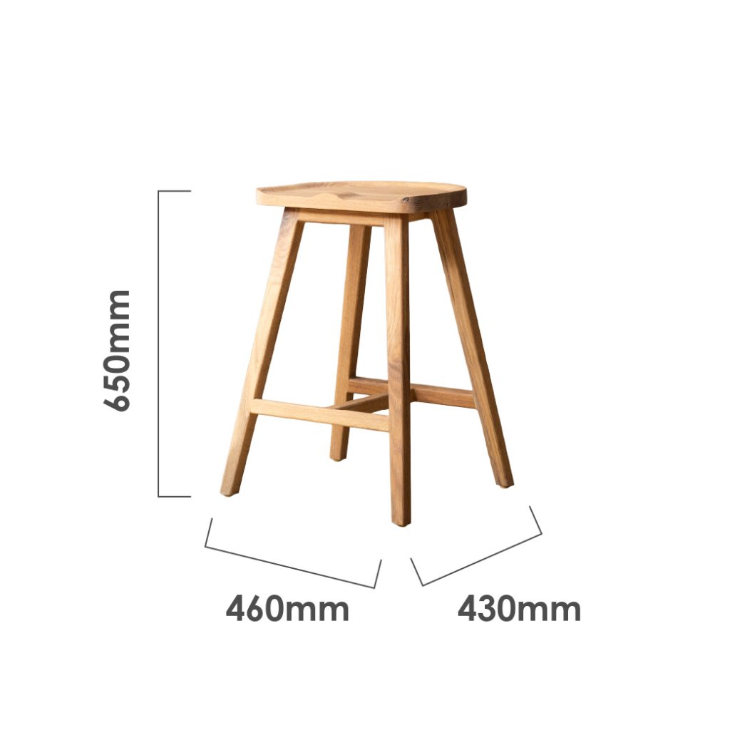 Savanna Counter Bar Stool - Oak | Incanda Furniture