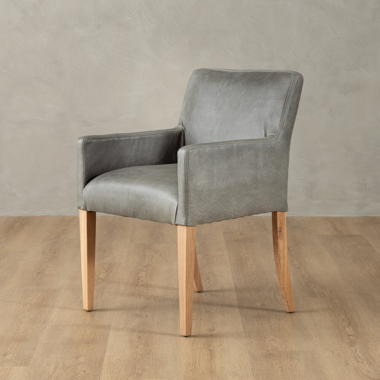 Gariep Leather Chair - Oak - Shiduli Desert | Incanda Furniture