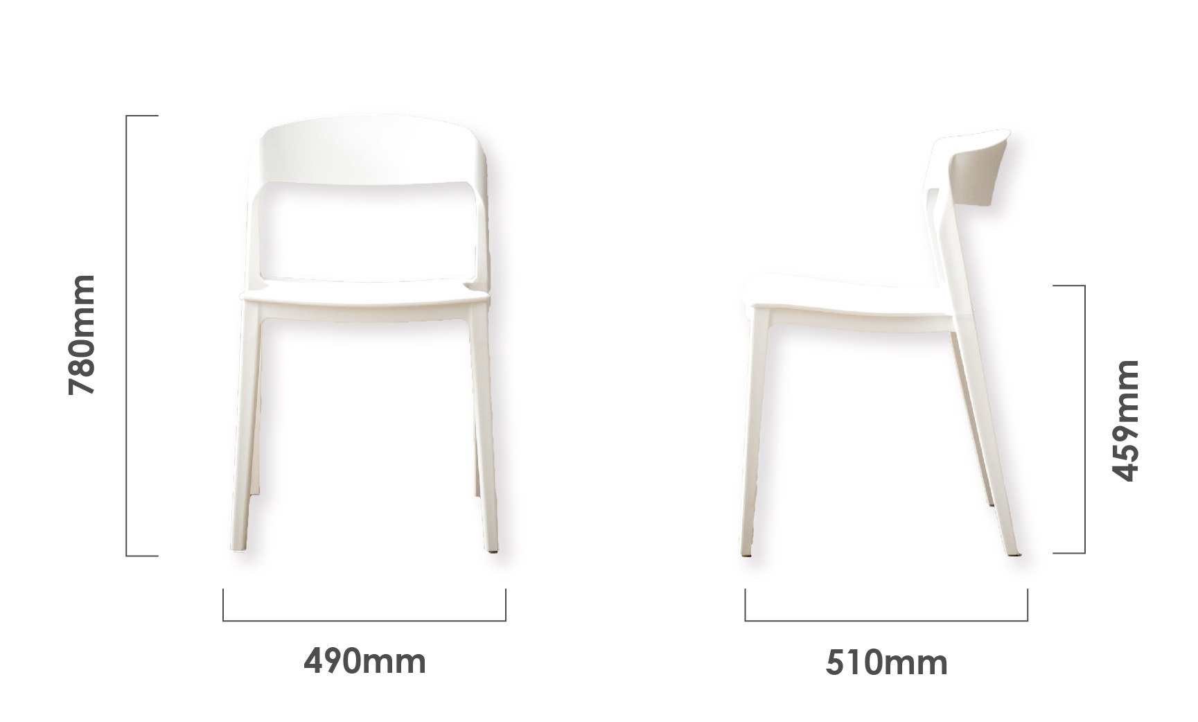 Jamie Dining Chair - White | Incanda Furniture