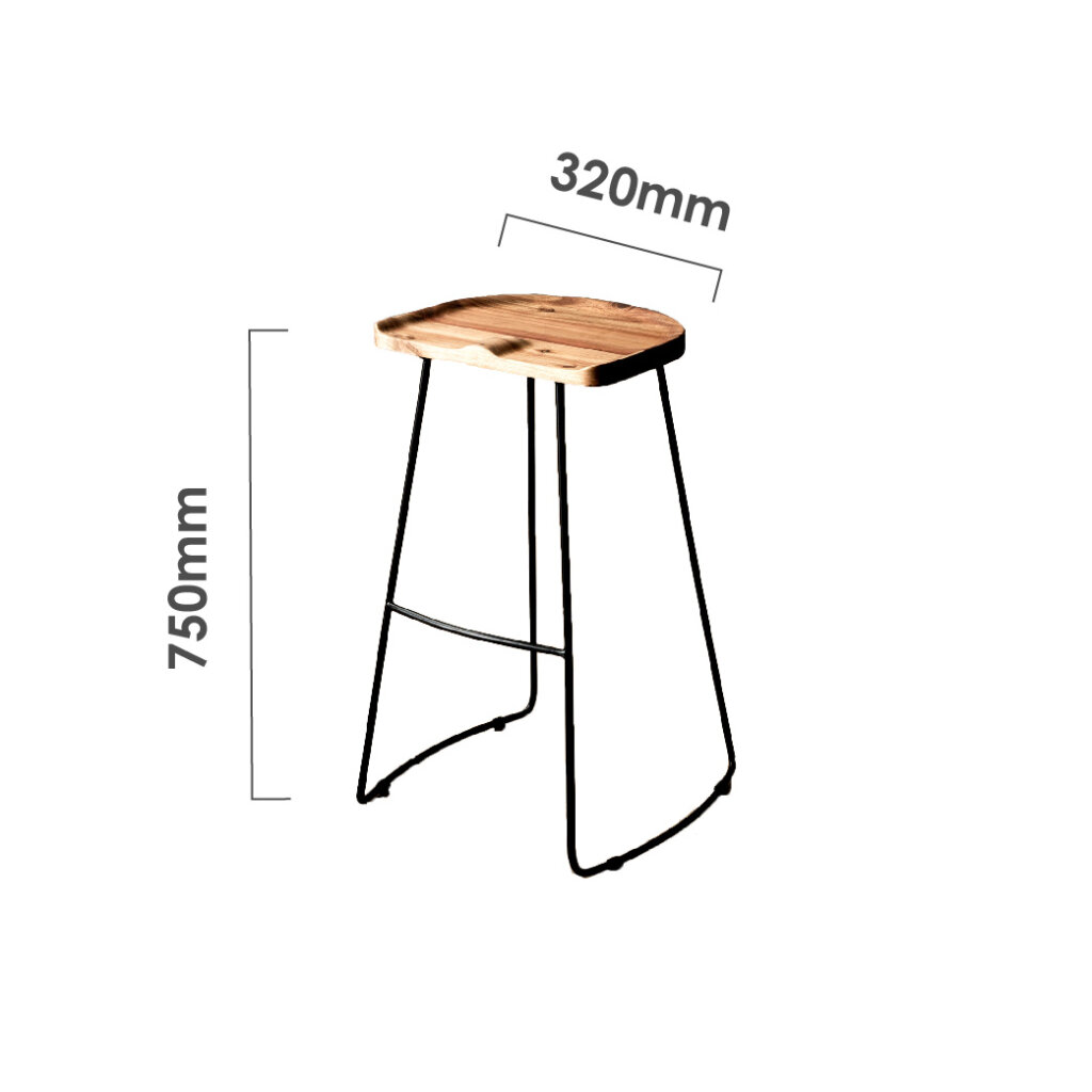 Sahara Tall Bar Stool - Blackwood | Incanda Furniture