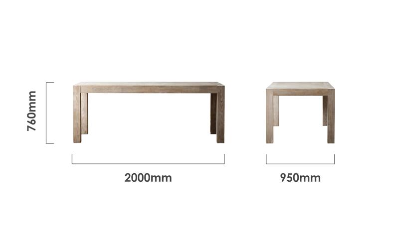 2m Drakenstein Dining Table | Incanda Furniture