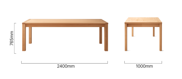 2.4m Ridgeway Dining Table - Stone Wash For Sale | Incanda