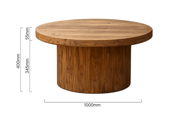 Solstice Round Coffee Table - Driftwood | Incanda Furniture